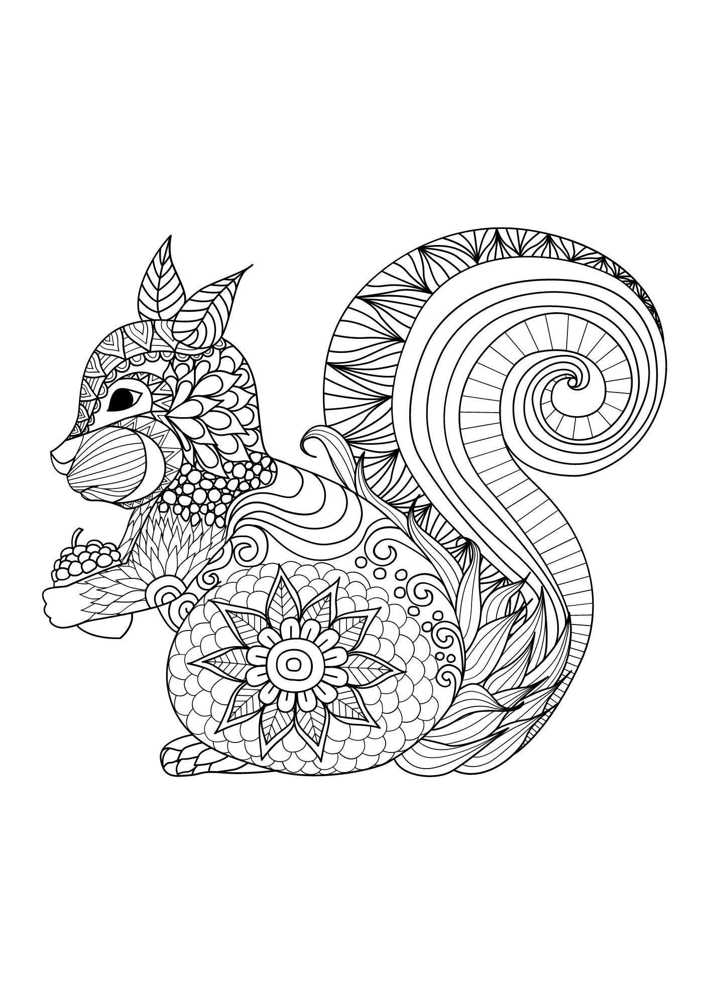 Mindful Animal Coloring Book. A Beautiful Collection With 20 Pages of ...