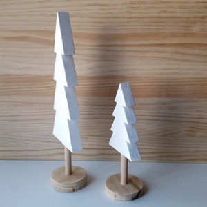 Set of Two Wooden Trees Perfect for Decorating a | Etsy