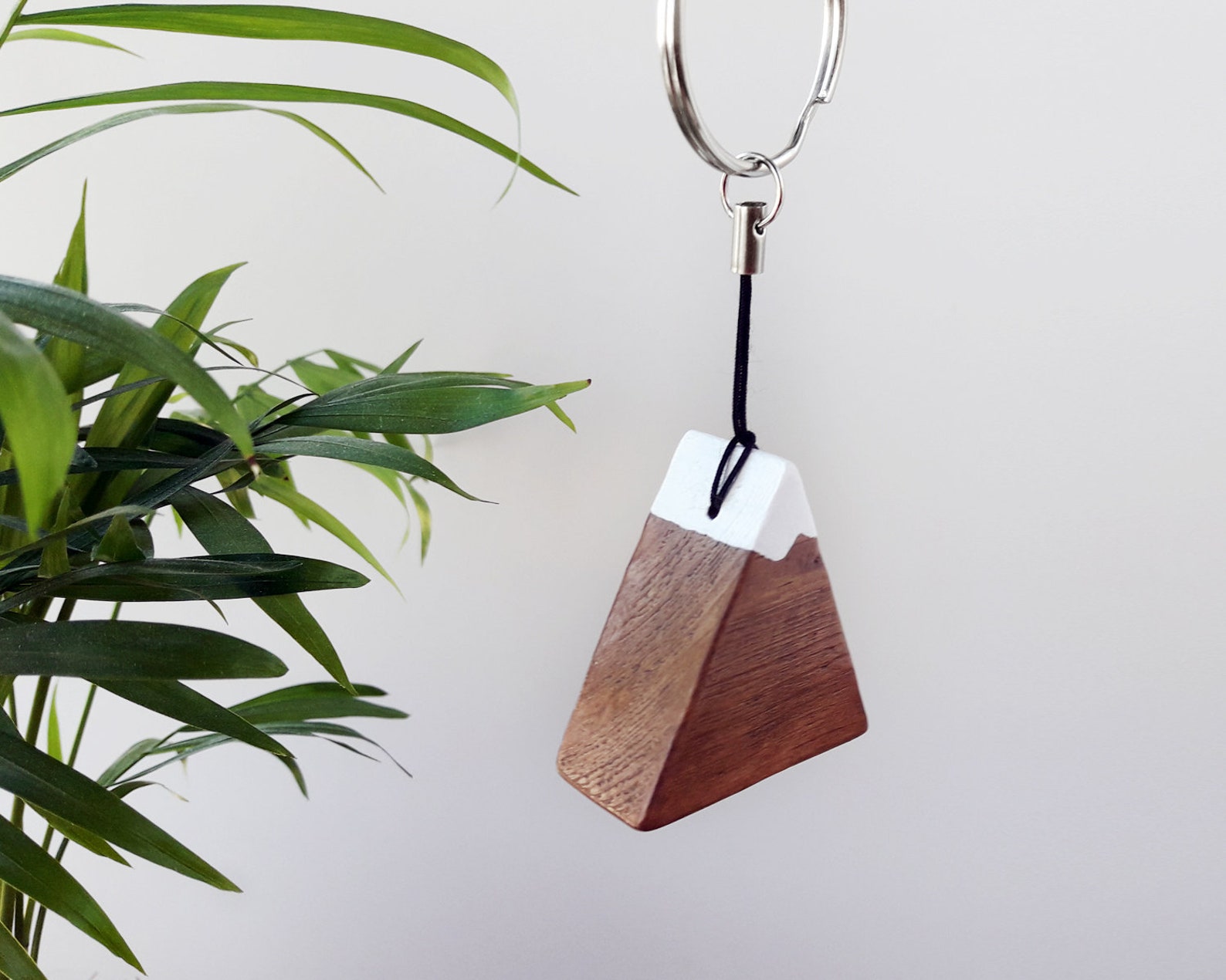 Rustic Mountain Keychain for Travelers Wooden Mountain - Etsy