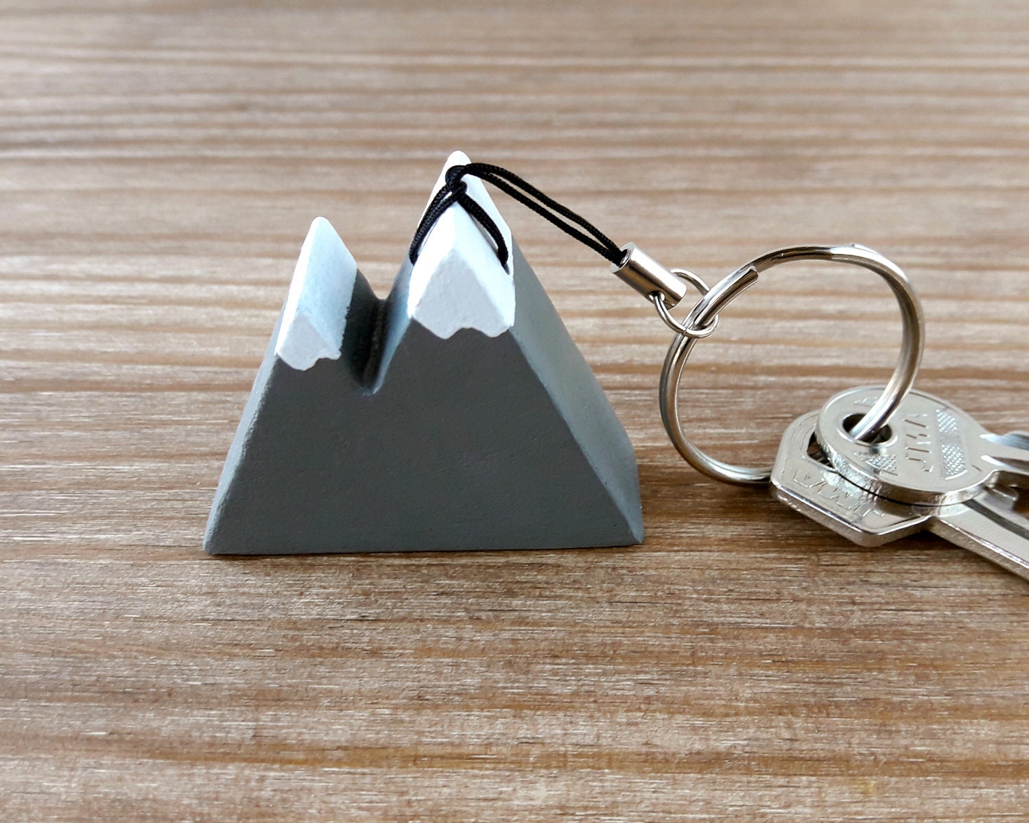 Wooden keychain for hikers Rustic gift for nature lovers | Etsy