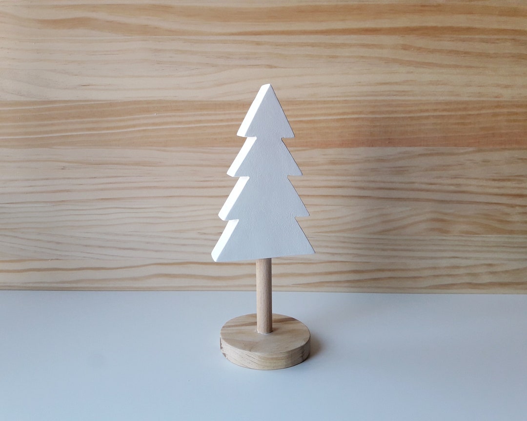 White Wooden Tree in Scandinavian Style, Ideal for a Minimalist Living ...