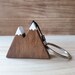 Wooden Mountain Keychain, Minimalist Hikers Gift, Rustic Travelers Gift ...