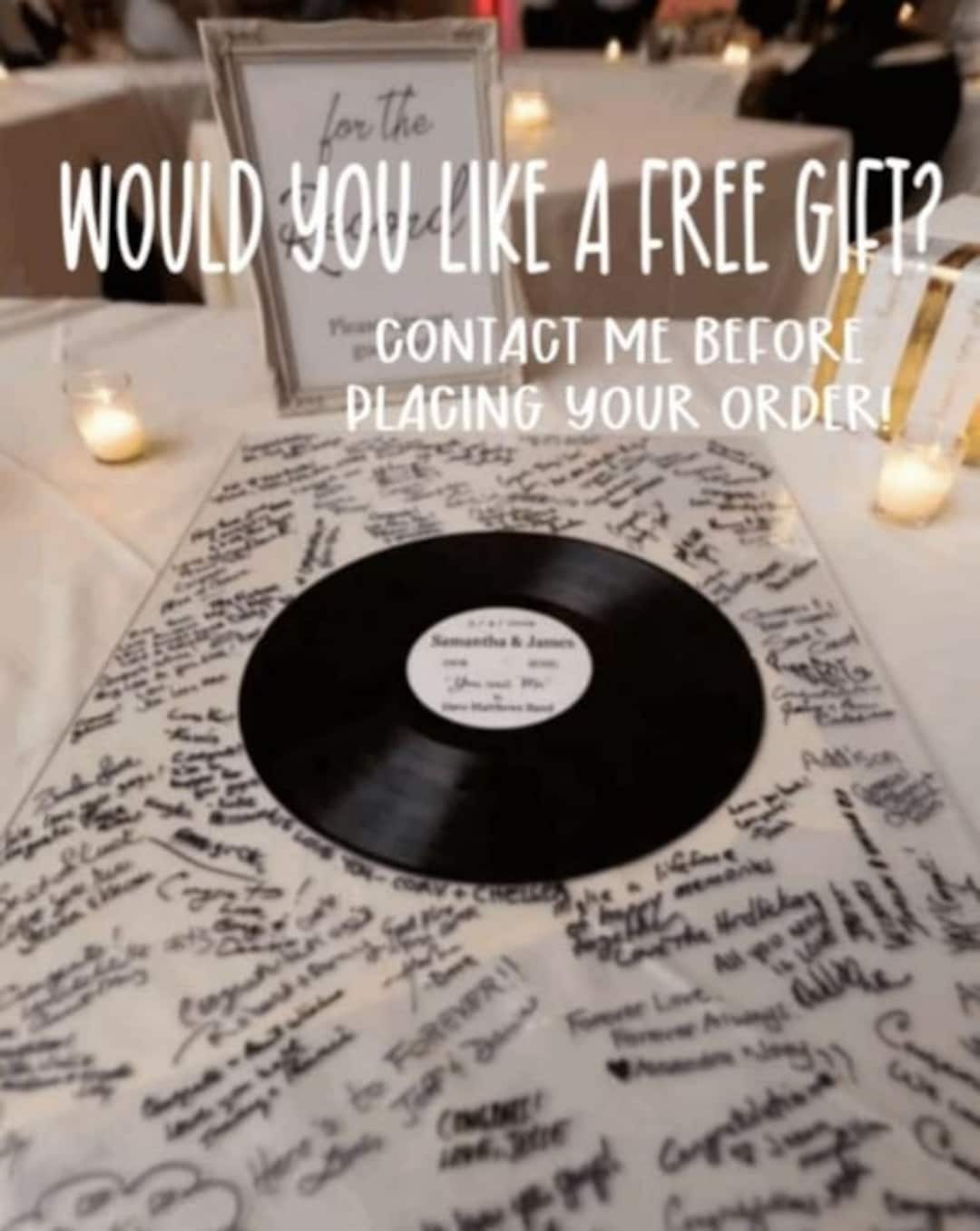Wedding Guest Book Idea, Custom Record Guest Book, Vinyl Record Guest ...