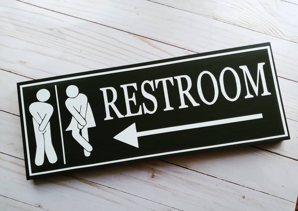 NEW Restroom Sign Potty Dance Sign Restroom Symbols Bathroom - Etsy