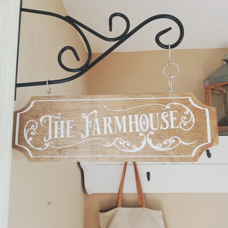 Farmhouse Style Stained Street Sign Personalized Street - Etsy
