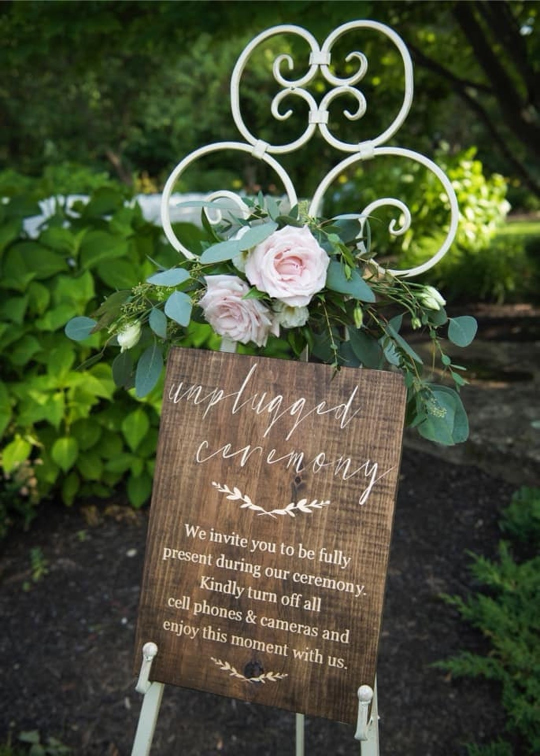 Unplugged Ceremony, Wooden Unplugged Sign, Rustic Ceremony Sign, Wood ...