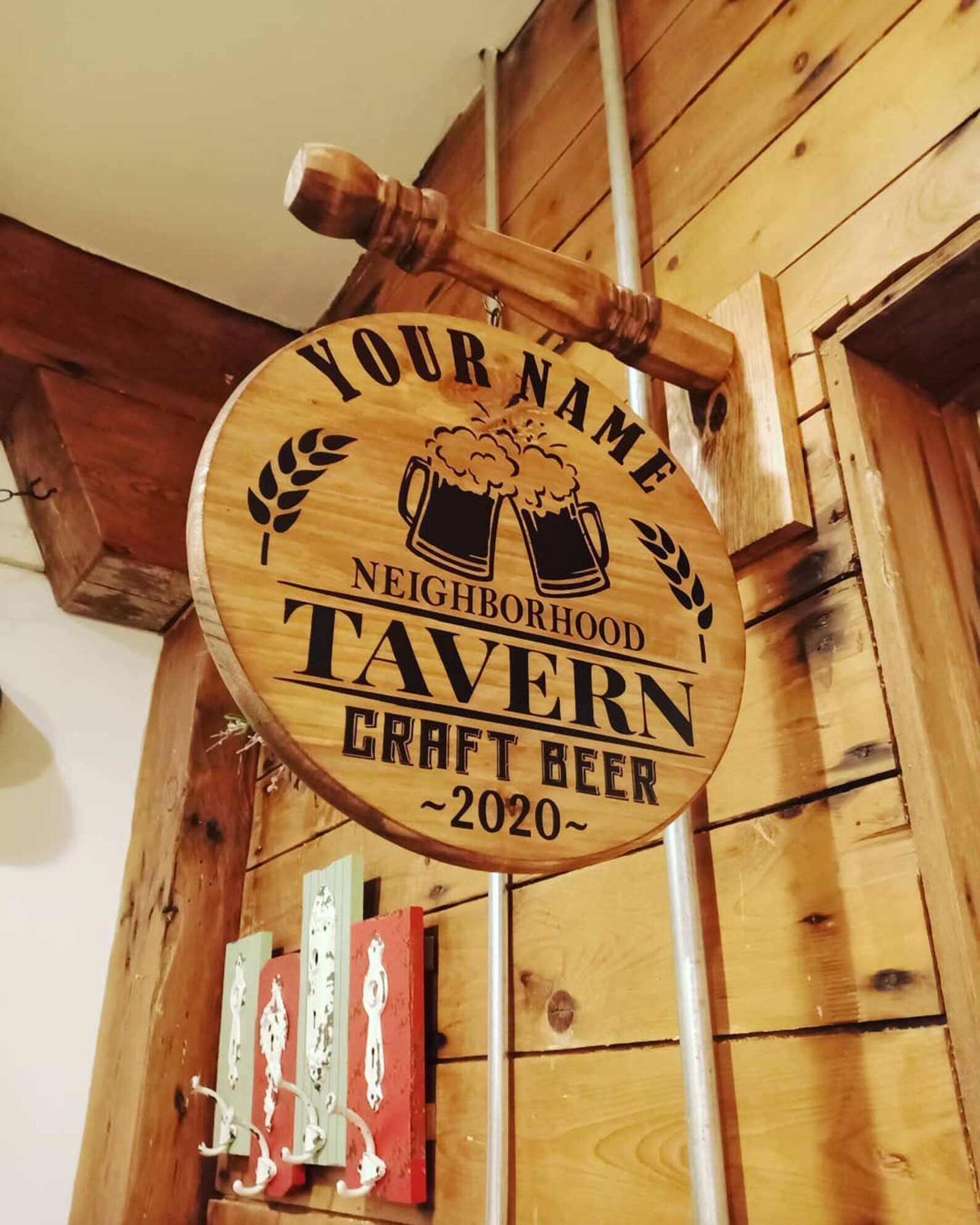 Personalized Custom Bar Sign Decor, Farm House Rustic Bar Sign, Pub ...