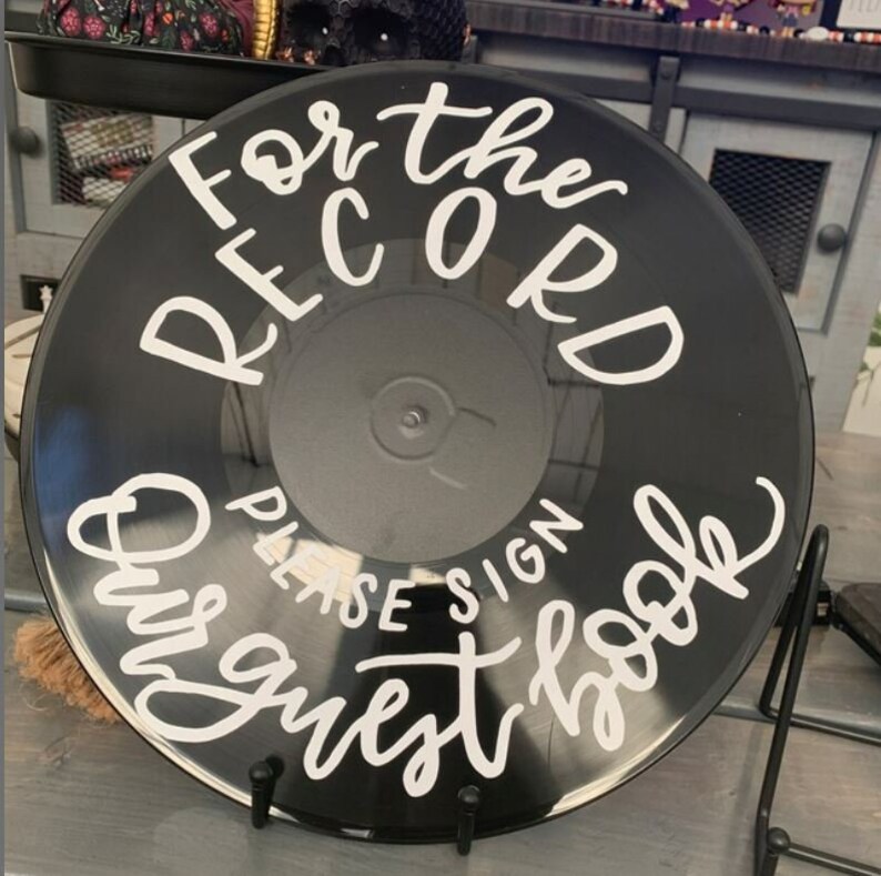 Record Please Sign Our Guestbook Record Signage - Etsy