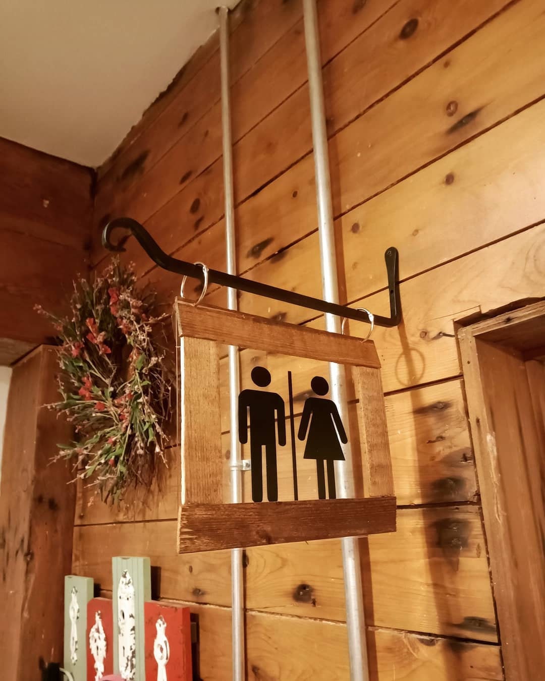 NEW EVERYTHING INCLUDED Restroom Symbol Bathroom Sign Rustic - Etsy