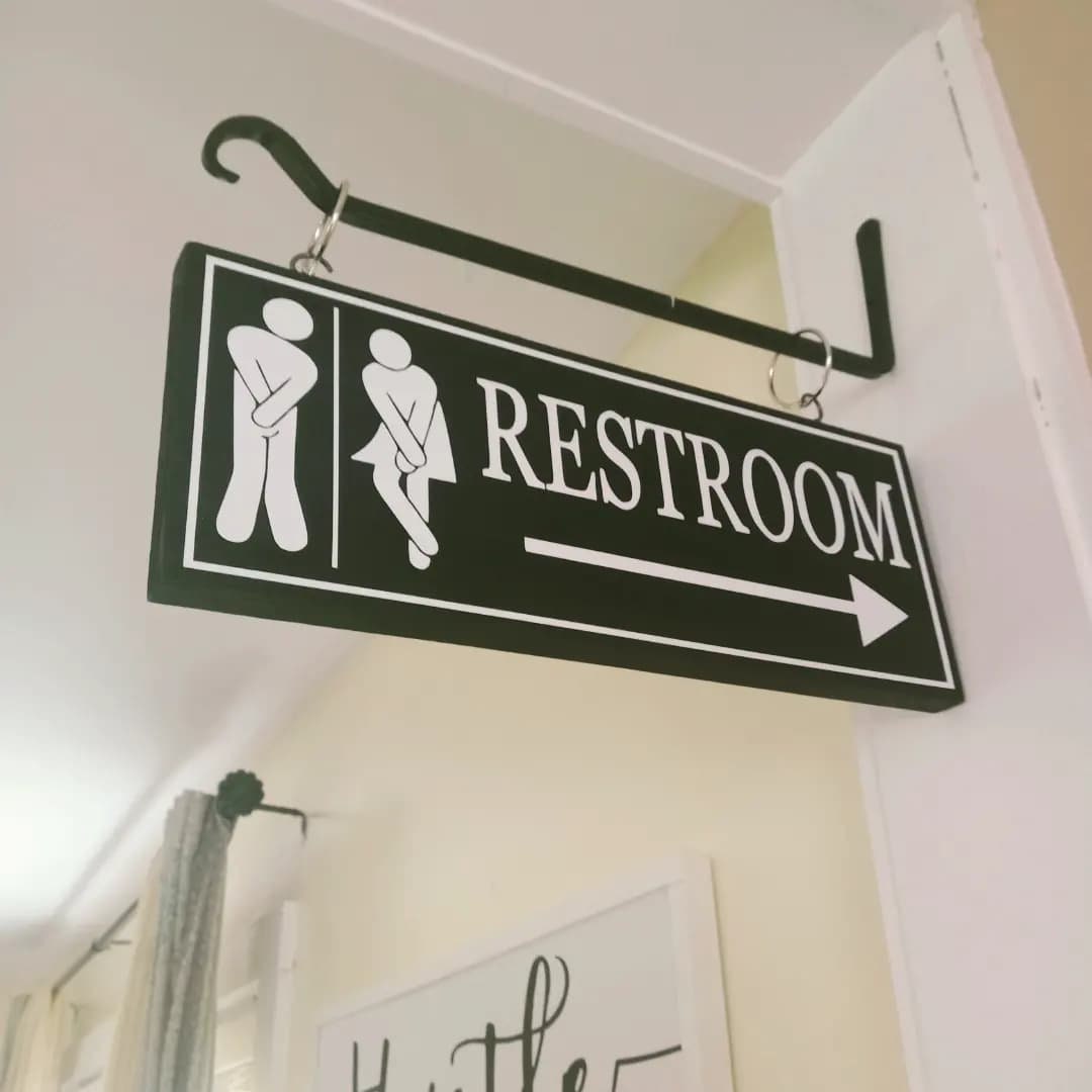 NEW Restroom Sign Potty Dance Sign Restroom Symbols Bathroom - Etsy
