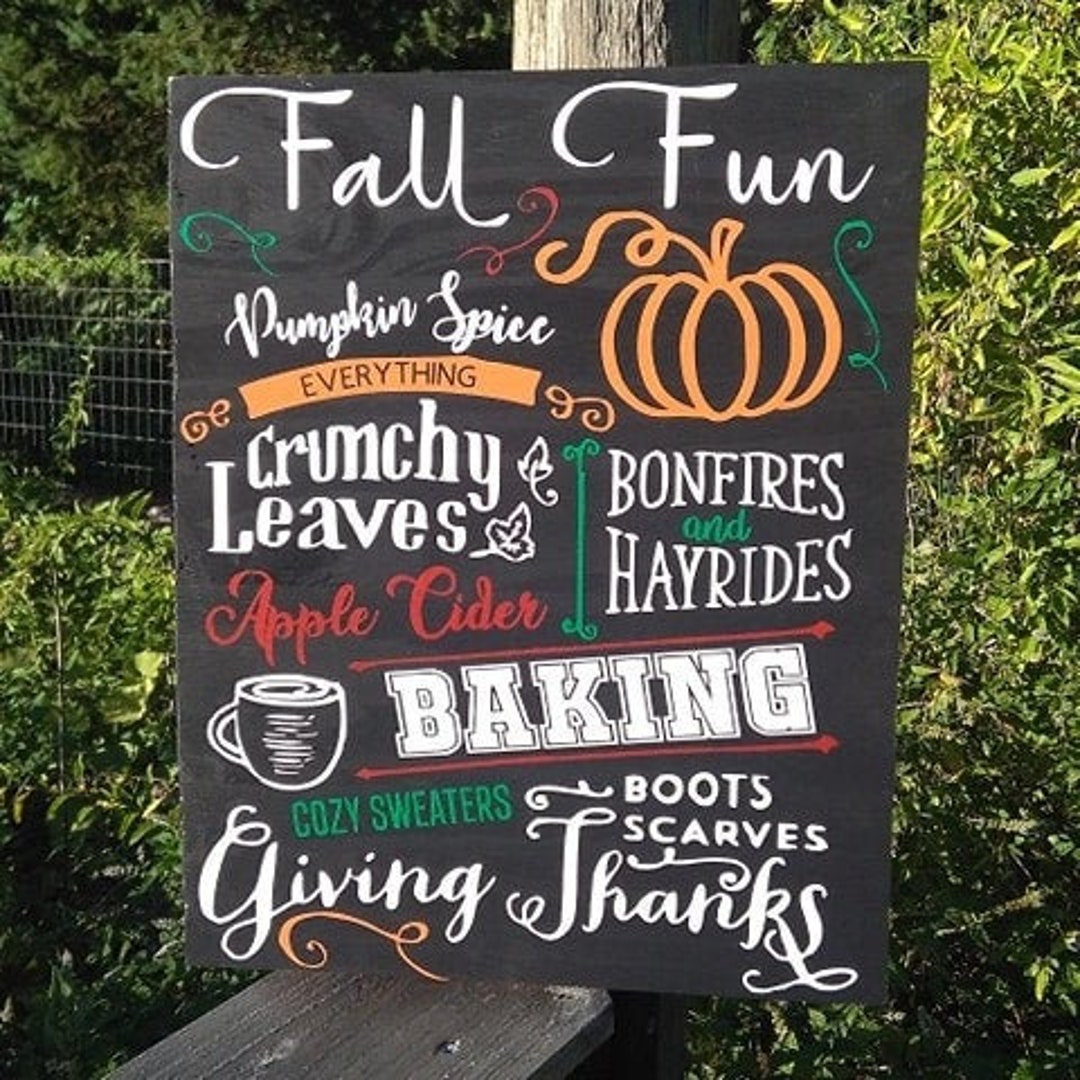 Fun Fall Sign Fall 11 X 14 Signs Harvest Sign Pumpkin Sign Fall Mantel ...