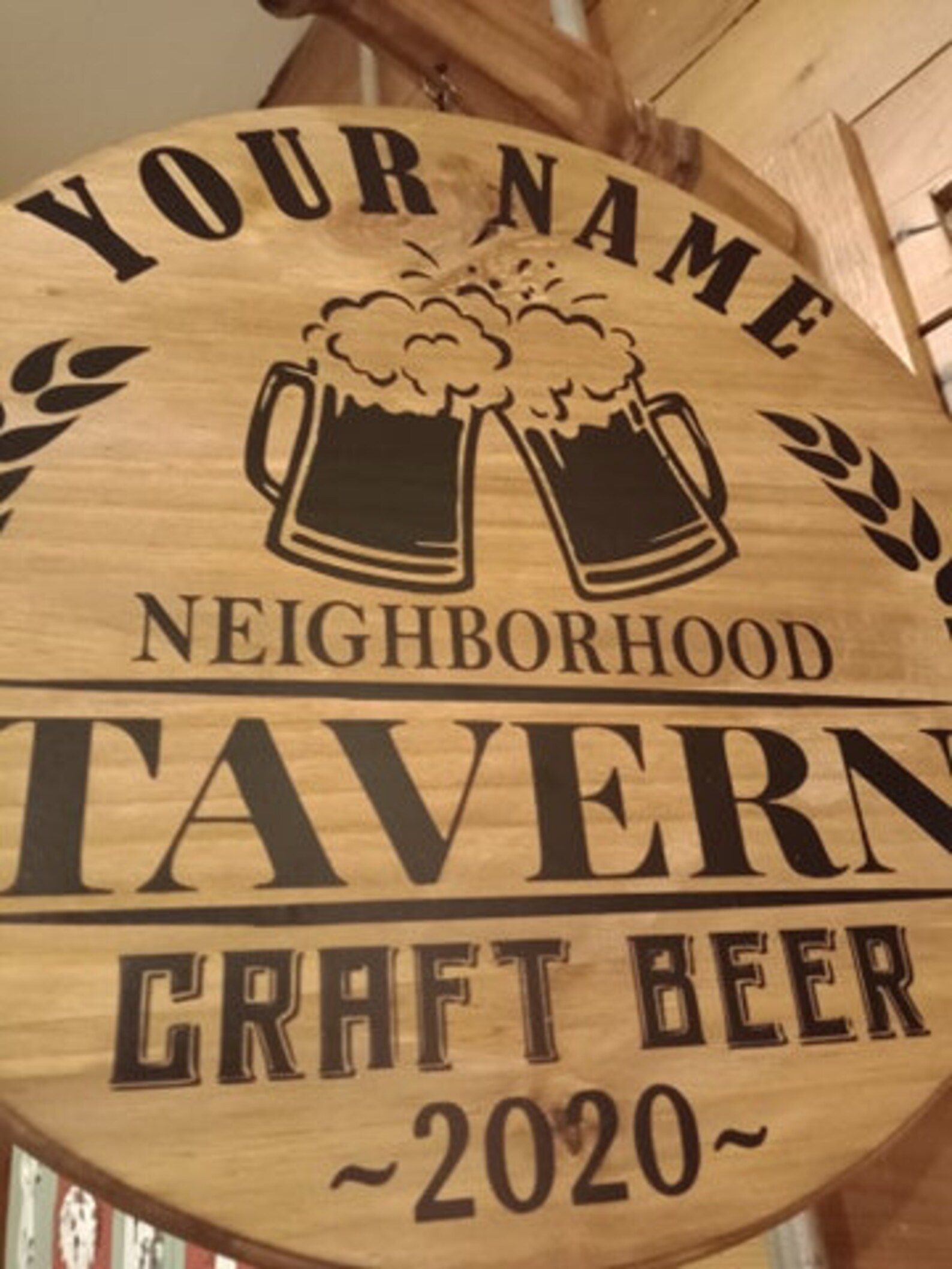 Personalized Custom Bar Sign Decor, Farm House Rustic Bar Sign, Pub ...