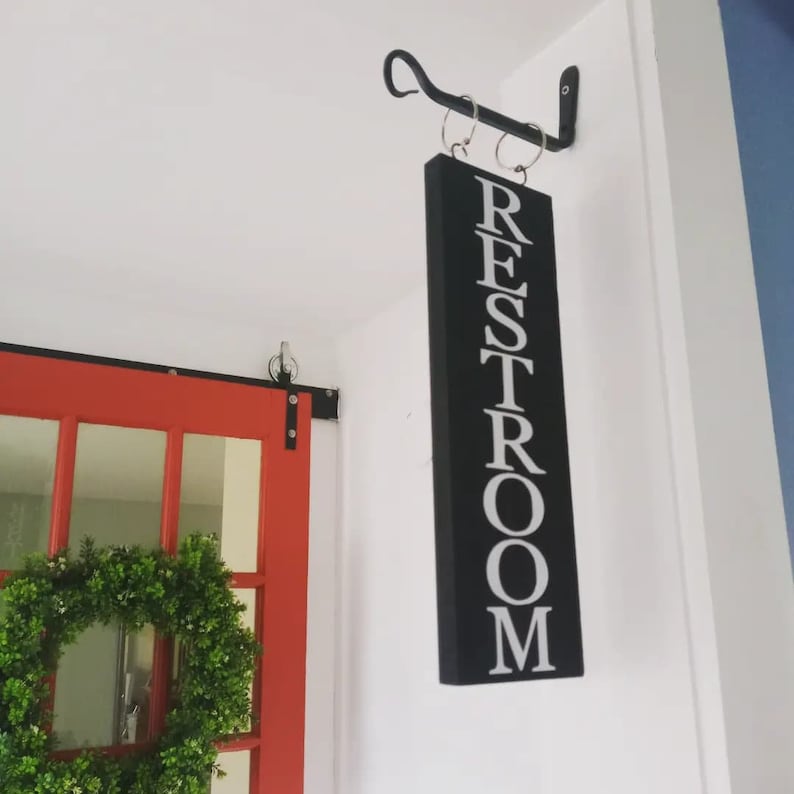 NEW!! Personalized Bathroom Street Sign/vertical Restroom/personalized ...