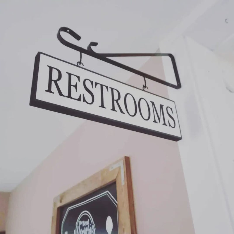 Bathroom Sign Over - Etsy
