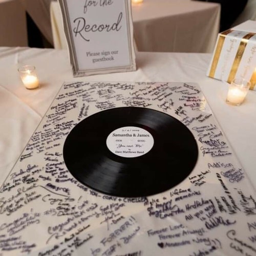 Wedding Guest Book Idea Custom Record Guest Book Vinyl Record | Etsy