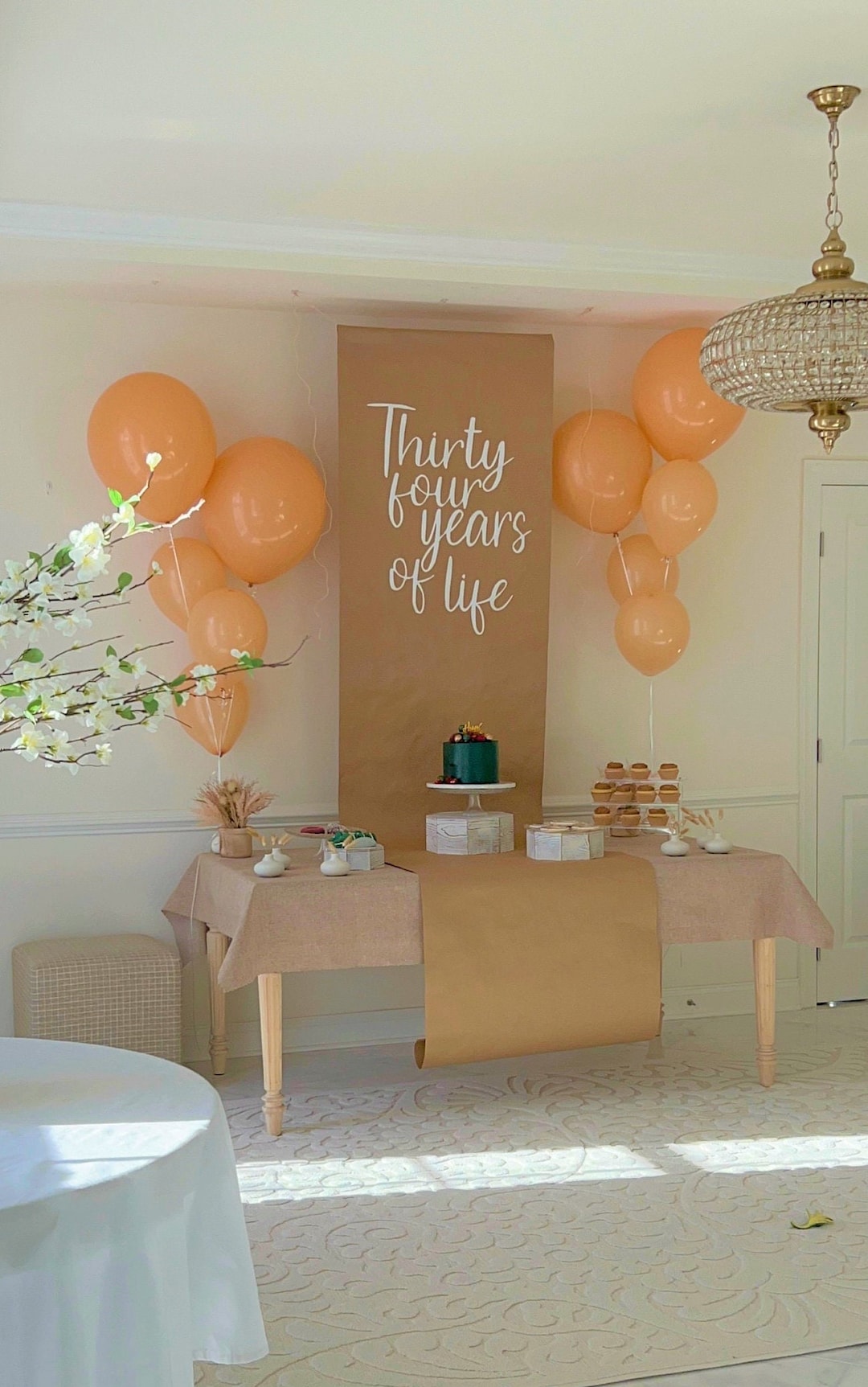 Personalized Birthday Banner Party Tablescape Banner Table Runner ...