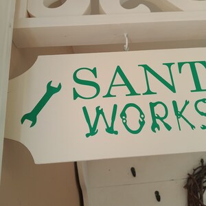 Santas Workshop Street Sign Holiday Open House Christmas Personalized ...