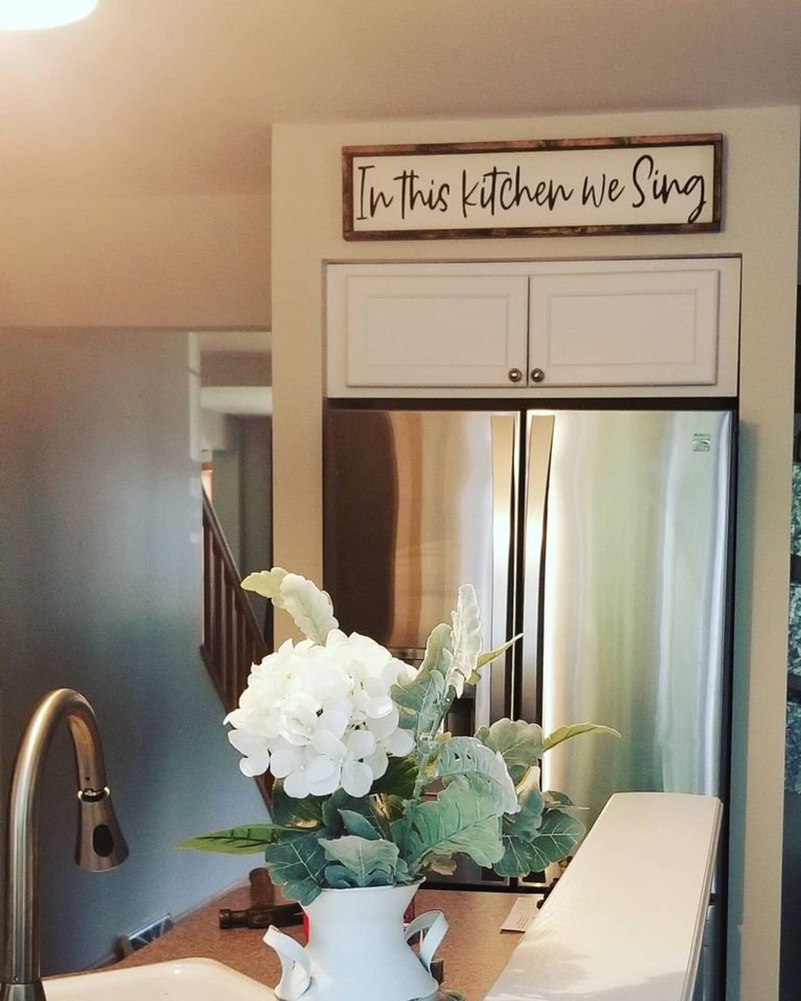 In This Kitchen We Sing, Farm House Sign, Singing Sign, Family Sign ...