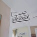 Restrooms Double Sided Bathroom Street Sign Restroom Sign Bathroom Sign ...