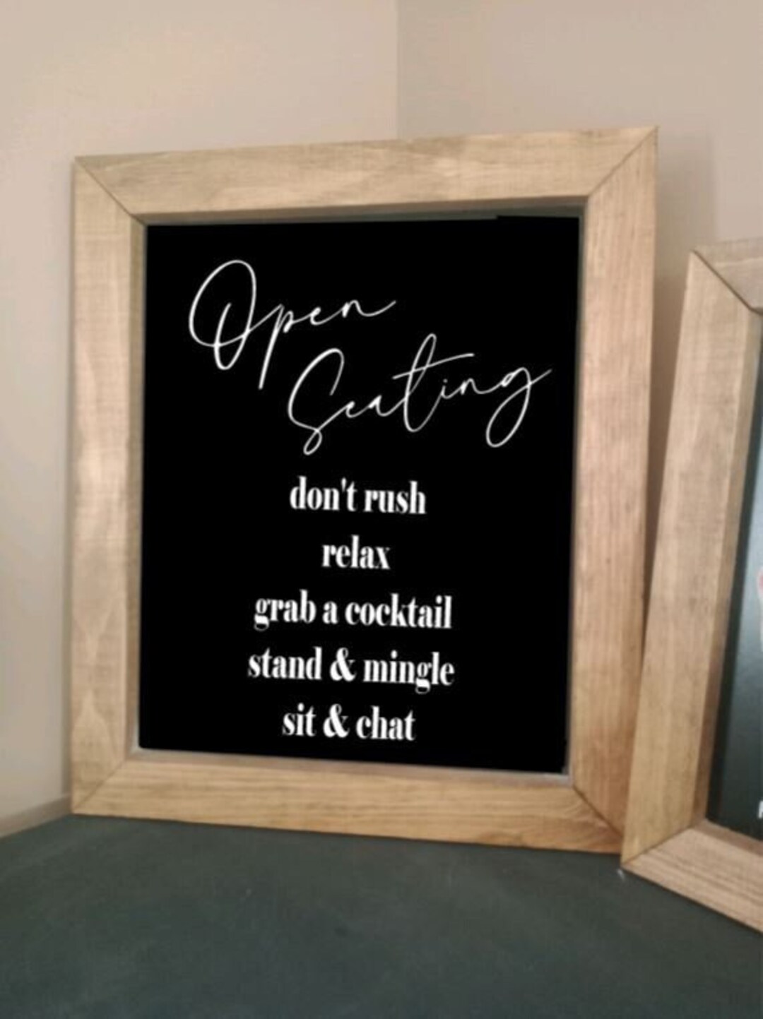 Open Seating Wedding Sign, 11"x14", Rustic Wooden Wedding Sign, Seating ...