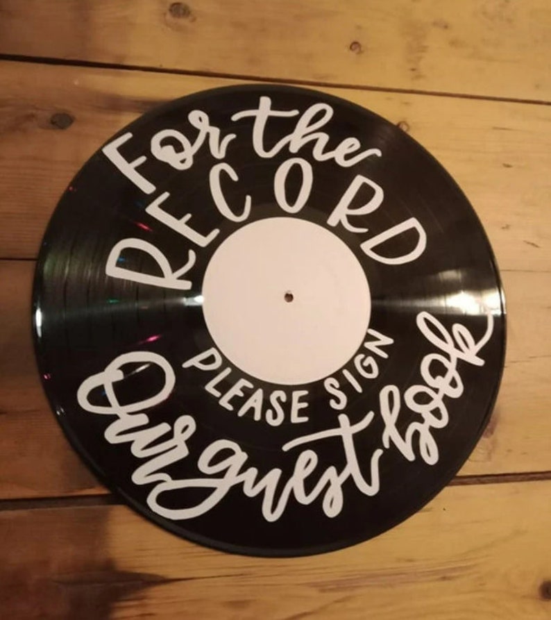 Record Please Sign Our Guestbook Record Signage - Etsy
