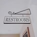 Restrooms Double Sided Bathroom Street Sign Restroom Sign Bathroom Sign ...