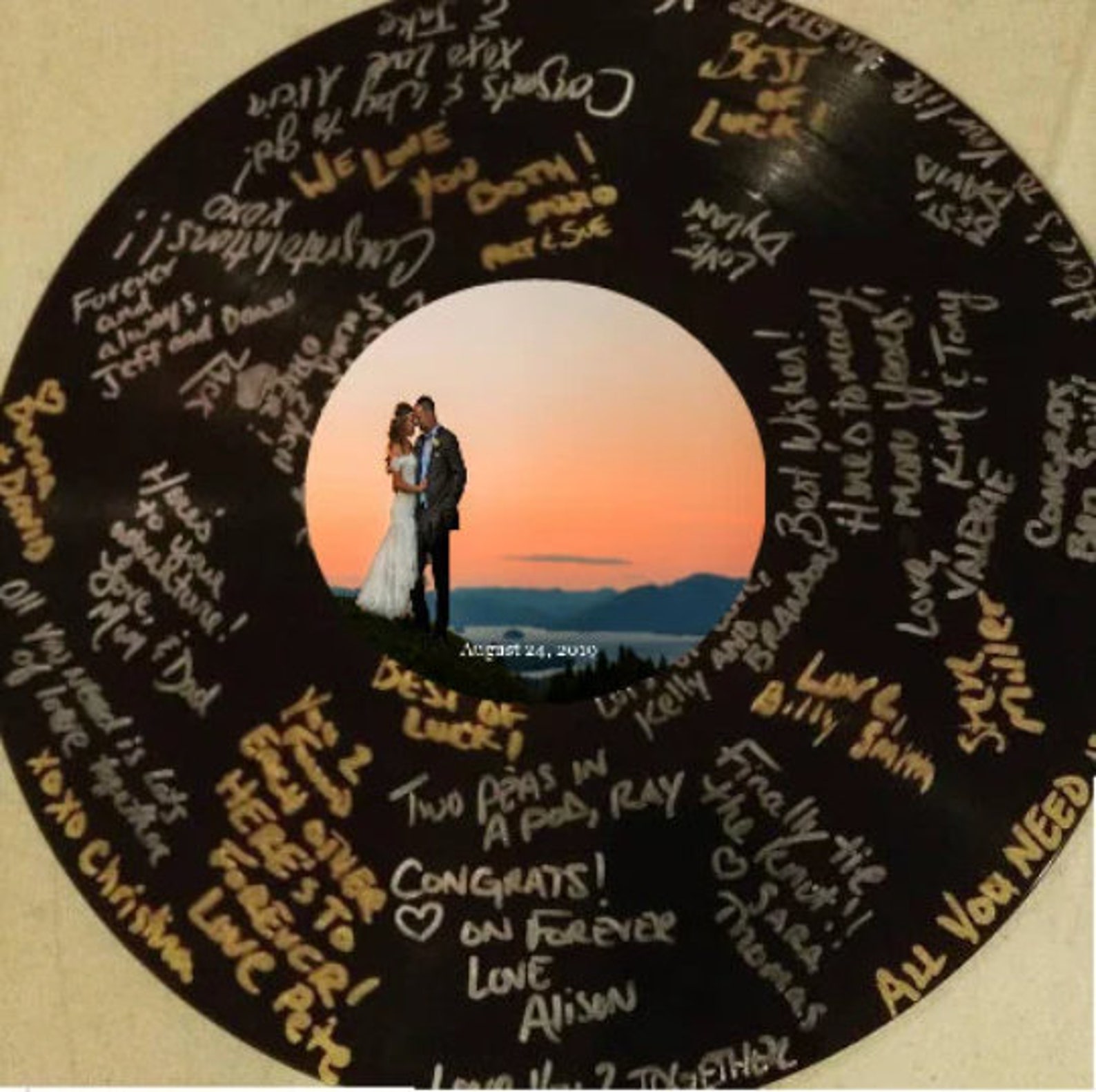 Wedding Guest Book Idea Custom Record Guest Book Vinyl Record | Etsy
