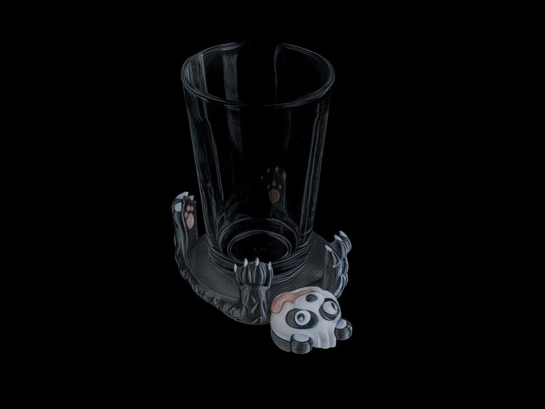 Splat Panda Drink Coaster | Unique 3D Printed Home Decor | Funny Animal ...