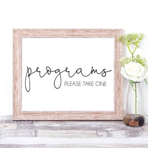 Wedding Printable | Please Sign Our Guest Book | Programs Please Take ...