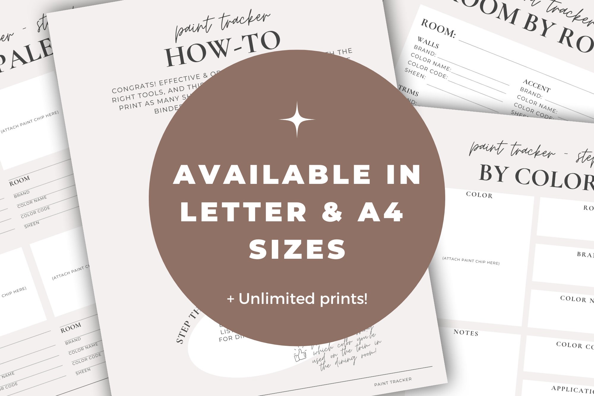 Home Paint Colors Tracker and Planner, Color Palette, Home Renovation ...