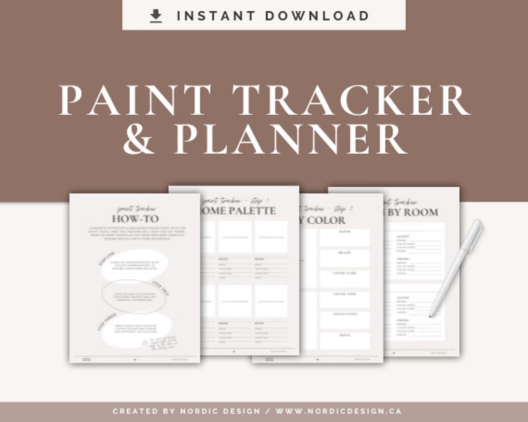 Home Paint Colors Tracker and Planner, Color Palette, Home Renovation ...