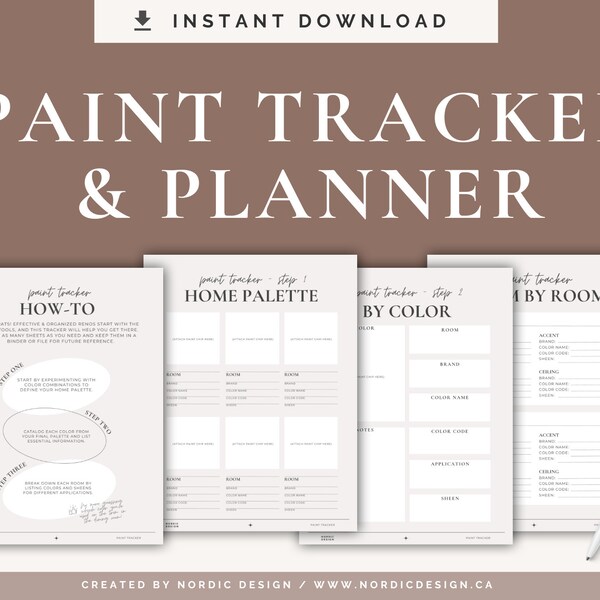 House Paint Color Tracker - Etsy