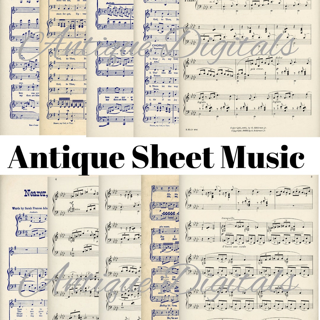Antique Sheet Music Instant Digital Download - 1890s Vintage Printable ...