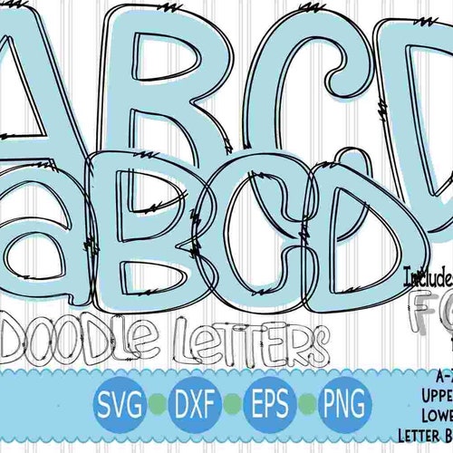 Doodle LETTERS PNG digital Download Sublimation Design Hand | Etsy