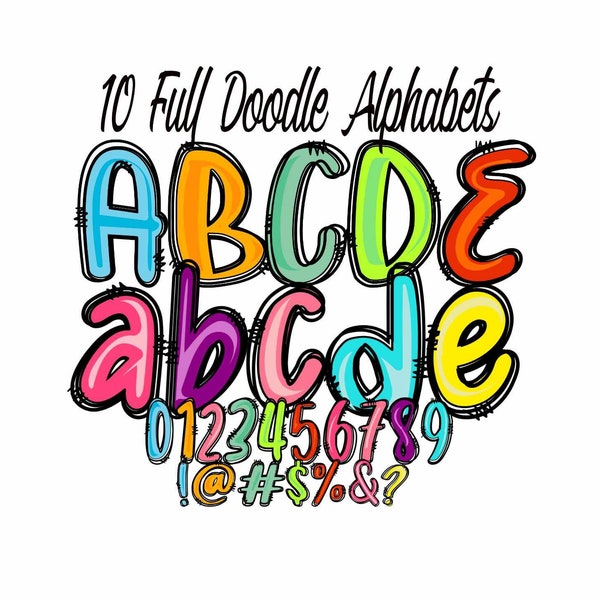 Doodle Alphabet - Etsy