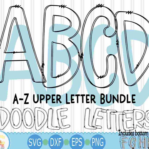 Create Your Own A-Z Doodle Letters PNG Doodle Alphabet - Etsy