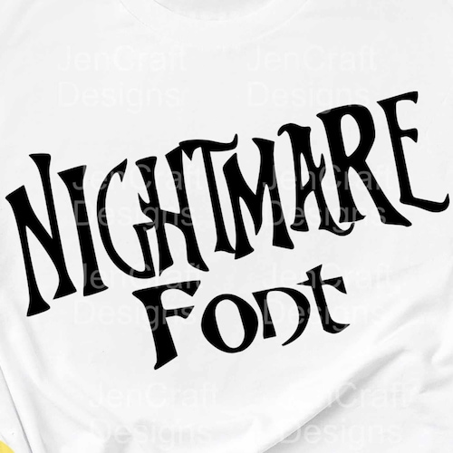 Nightmare Christmas SVG Font Digital Alphabet SVG | Etsy