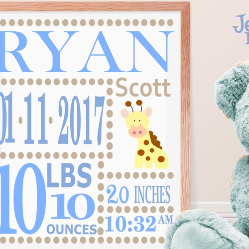 Baby Birth Announcement Svg Dxf Eps Jpeg Format Layered - Etsy