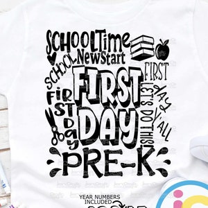 Pre-k Preschool Svg Back to School SVG First Day Svg School Grade ...