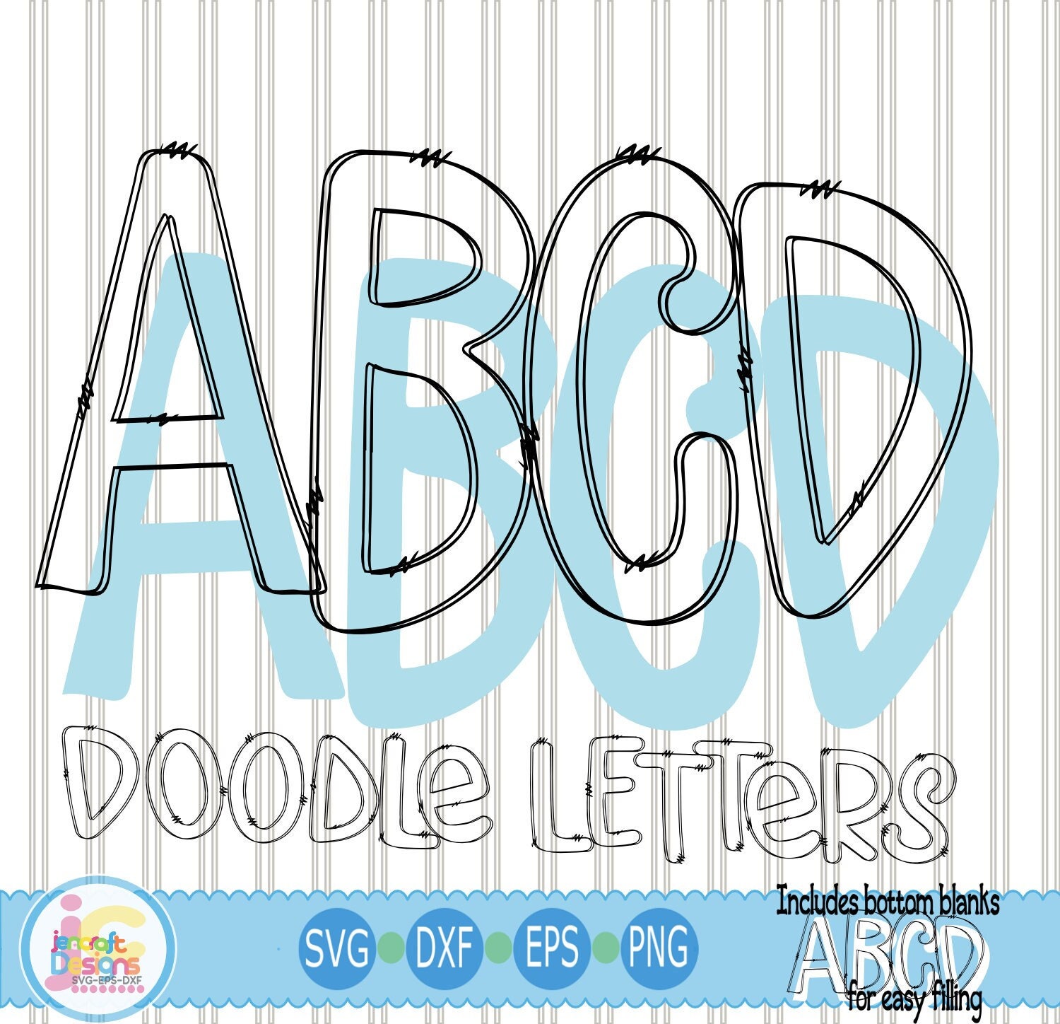 Doodle Letters SVG Alphabet Letters Transparent Alpha Pack Svg, Eps ...