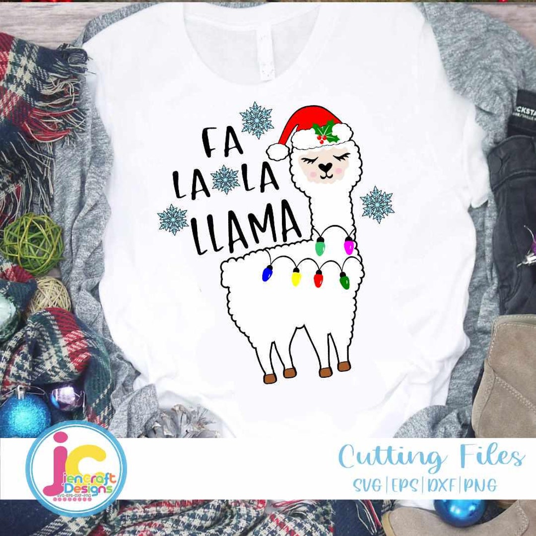 Fa La La Llama Christmas SVG: Alpaca Cut File (digital Download) - Etsy