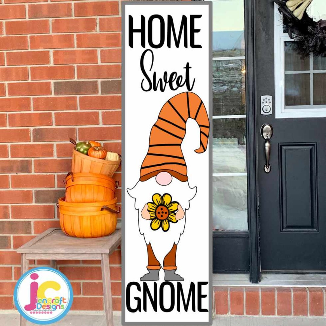 Home Sweet Gnome Porch Leaner Sign SVG Bundle Gnome Pumpkin SVG Autumn ...