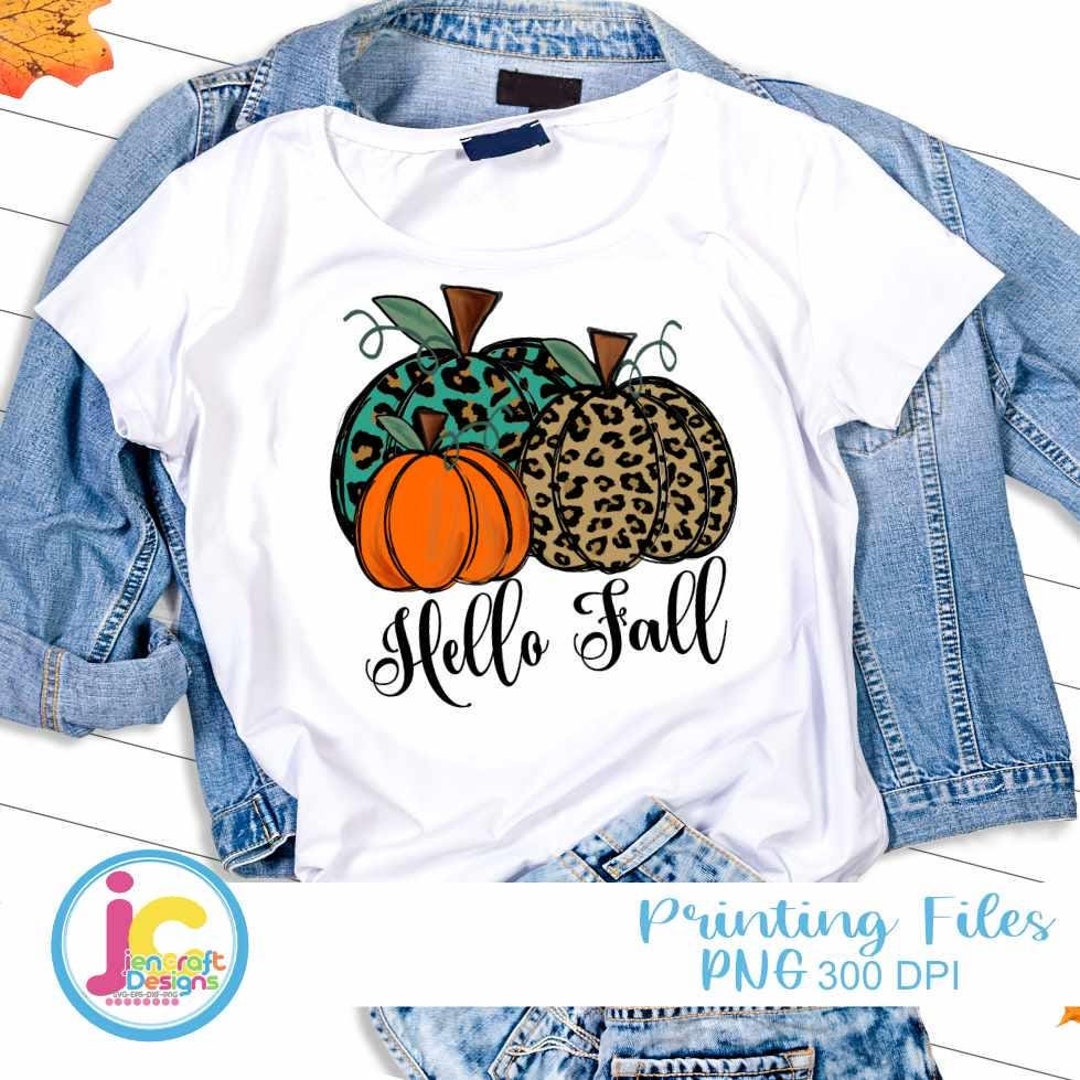 Hello Fall Pumpkin Png, Fall Sublimation Digital Designs Downloads ...