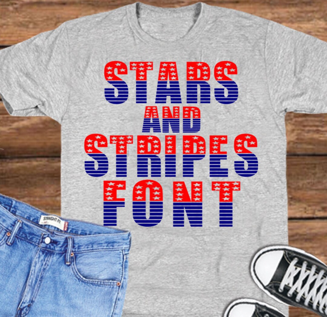 4th of July Svg Patriotic Stars and Stripes Alphabet SVG US American ...