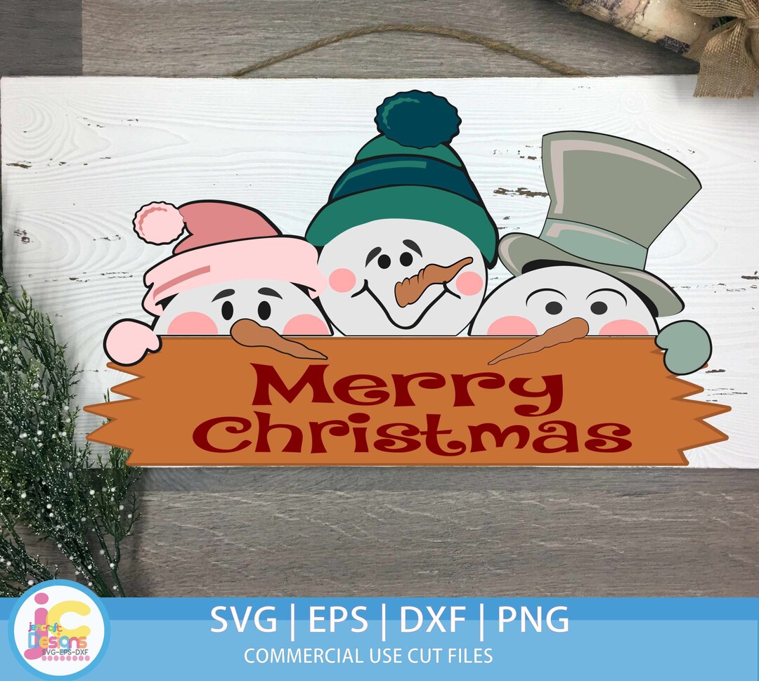 Peeking Snowman SVG, Snowman Face Svg, Snowmen Sign SVG Lady & Man Face ...