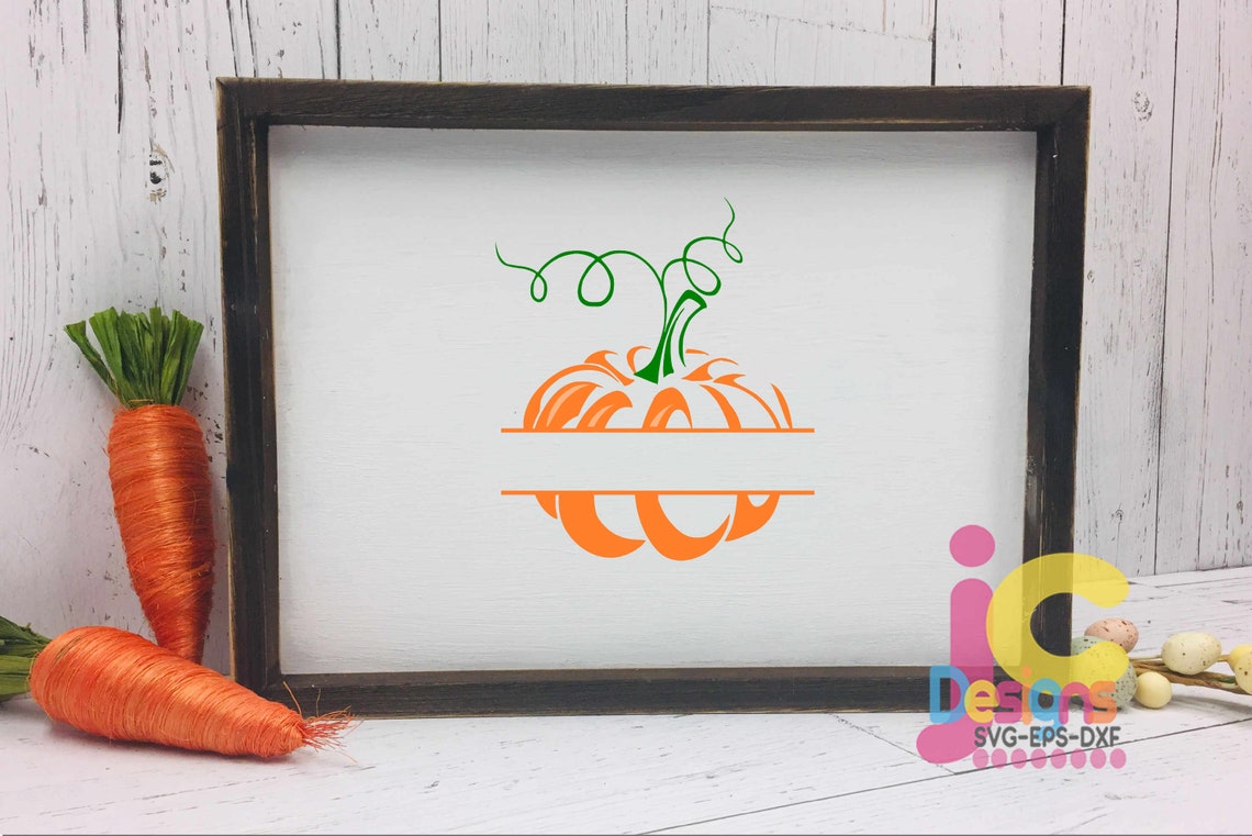 Pumpkin SVG Thanksgiving Svg Monogram Frame Fall Design Cut | Etsy