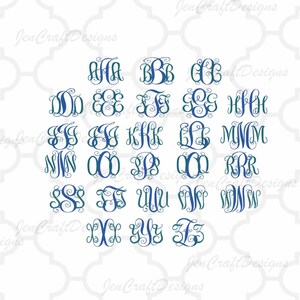 Exclusive Classy Locking Monogram Alphabet Svg Upper & Lower Cutting ...