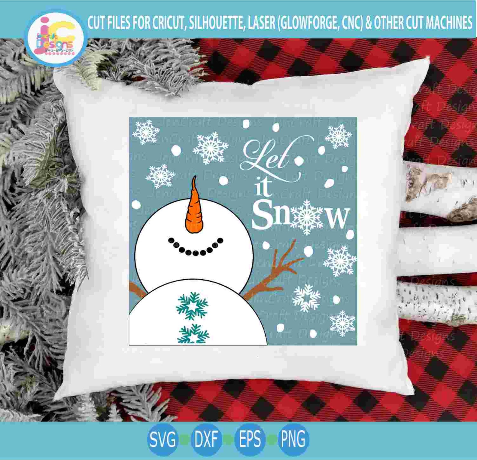 Snowman Svg Let It Snow Sign Bundle SVG Winter Snowman Design - Etsy