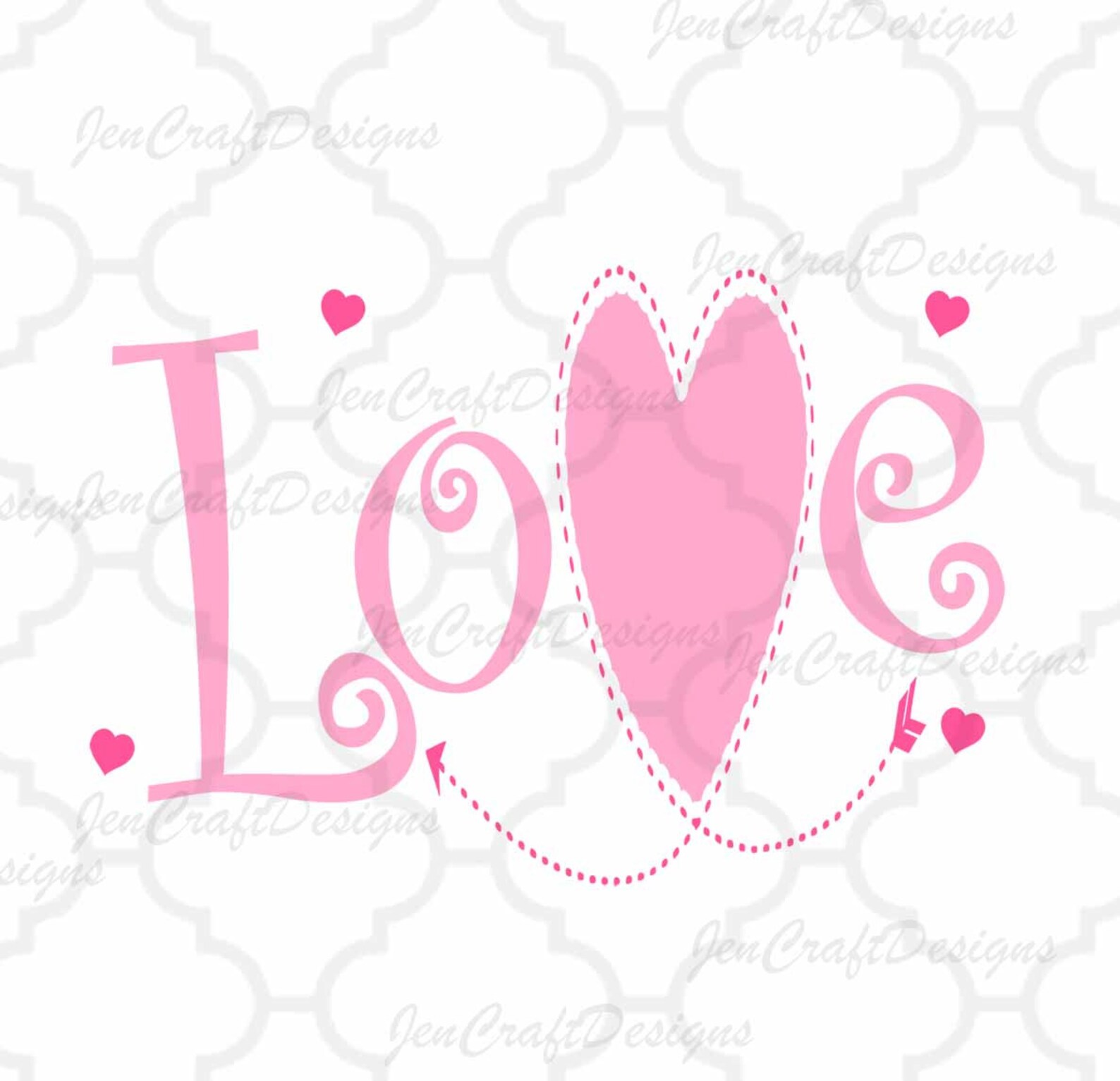 Love SVG Valentine svg Stitched Heart svg Arrow svg | Etsy