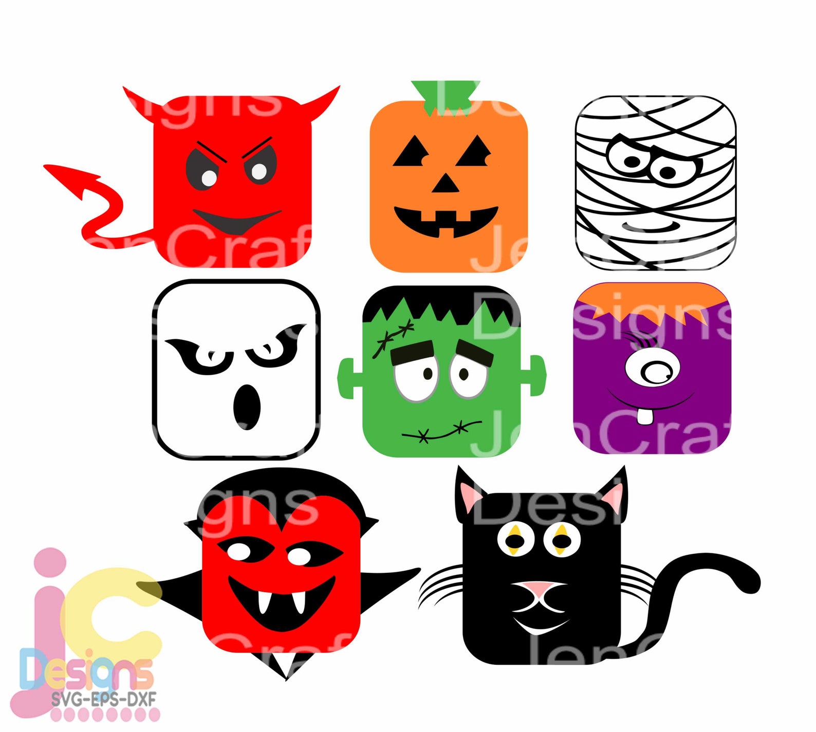 Halloween Svg Monster Design Frankenstein Dracula Ghost | Etsy